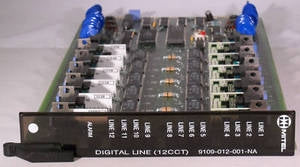 Mitel Digital Line (12 CCT) 12 Circuit Digital Line Card - Part# 9109 ...