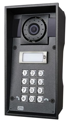 AXIS 2N 9151101CHKW 01339-001 IP Force Intercom - 1 Button + HD Camera ...