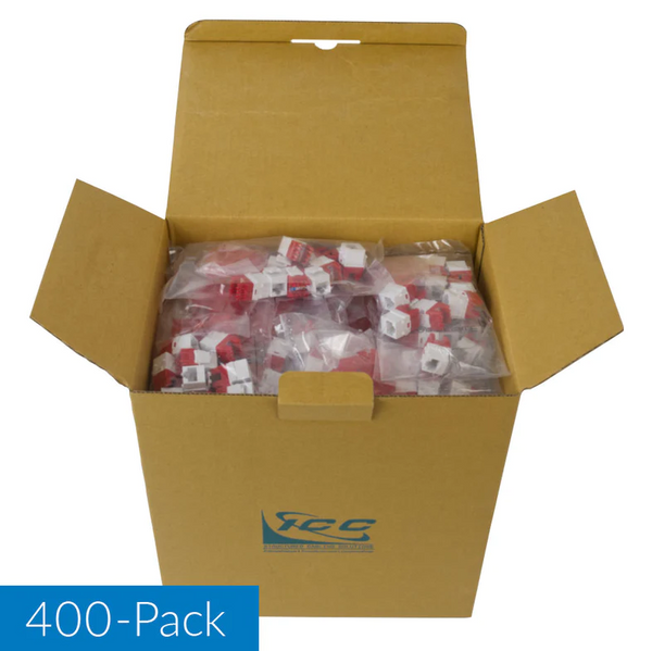 ICC Module, CAT 6, HD, 400 Pack, No JackEZ, White, Part# IC107F6RWH ...