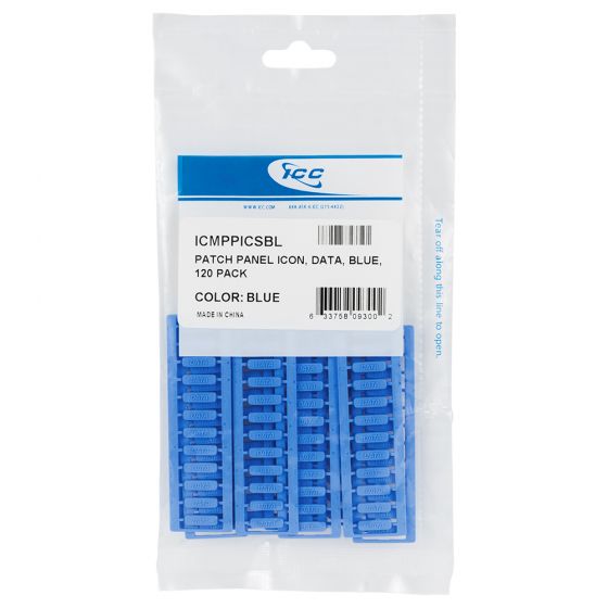 ICC Patch Panel Icon, Data, Blue, 120 Pack, Part# ICMPPICSBL – Telecom ...
