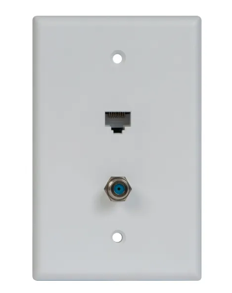 ICC FacePlate, Oversize, IDC, Data/F-Type, Part# ICRDS0FLWH – Telecom ...