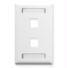 Faceplate- Id- 1-gang- 2-port- White – Telecom Creations