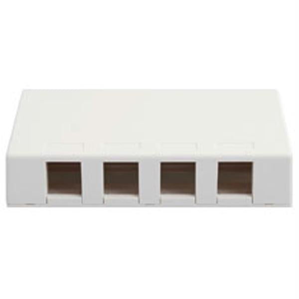 Ic107sb4wh Surface Box- 4 Port White – Telecom Creations